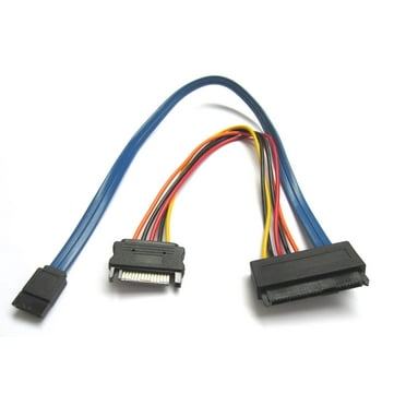 SAS 29 Pin to 7 Pin SATA Cable with 15 Pin SATA Power Cable 6 Inches ...