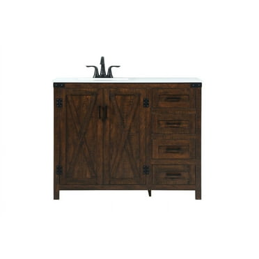 "Elegant Decor Soma 42"" Farmhouse Styled Single Bathroom Vanity in ...