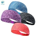 Deago 4 Pack Performance Headbands For Women Non Slip Quick Dry