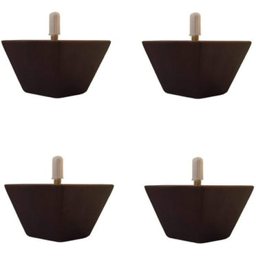 BingLTD - 10" Square Dark Walnut Hardwood Sofa Legs - Set of 8 (SQ2510 ...
