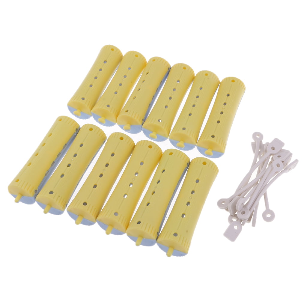 Set Of 12 DIY Cold Perm Rod Roller Salon Hair Roller Curling With Hair ...