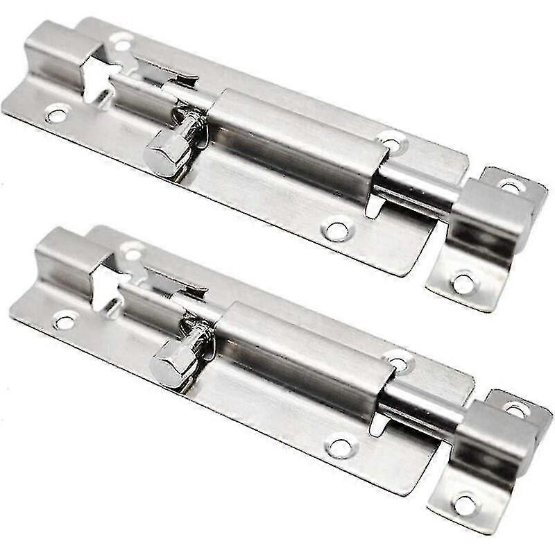 2 Pieces Door Latch, 4 Inch Sliding Latch Barrel Bolt Stainless Steel ...