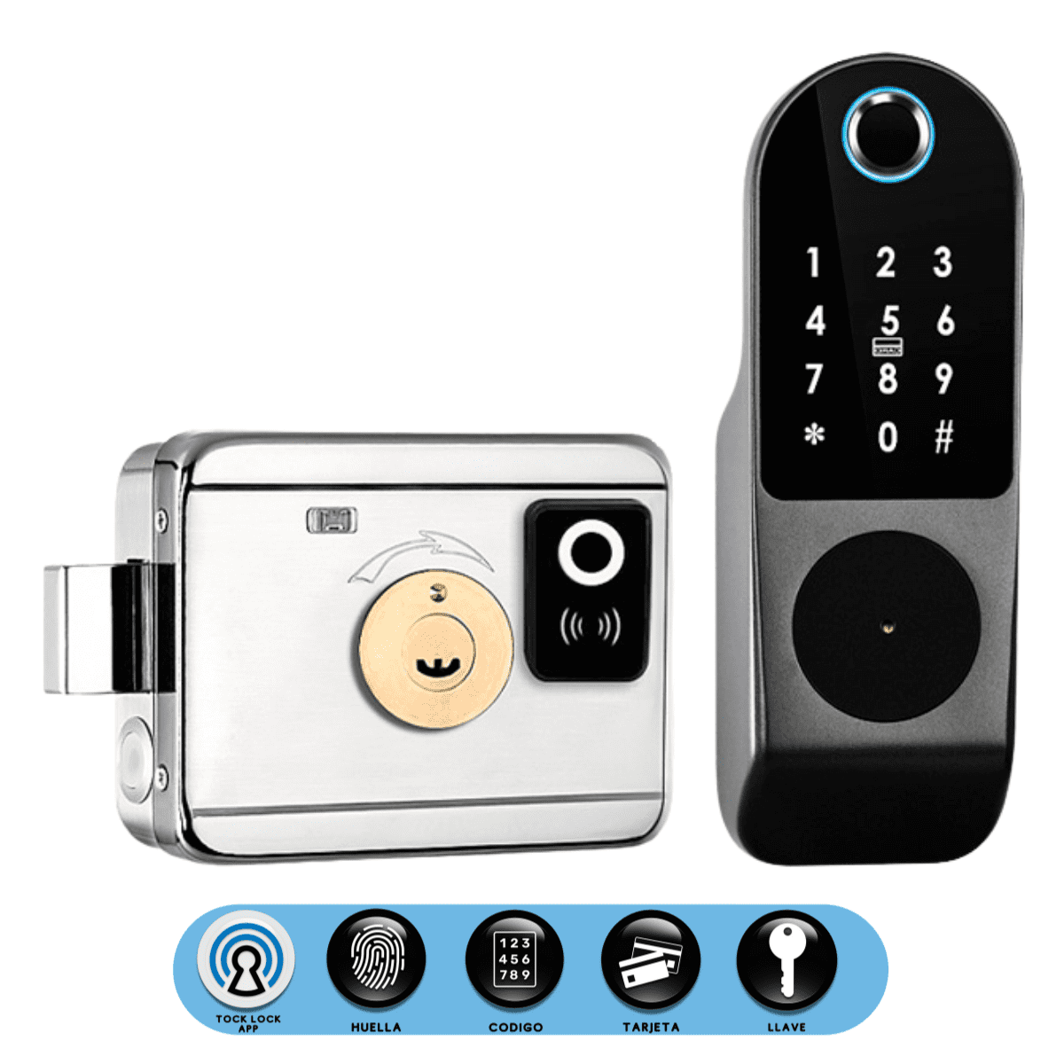 Cerradura Inteligente Chapa Digital Con Huella y App Móvil TLX06 Doble ...