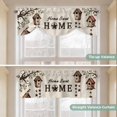 Bird Houses Tie Up Valances Curtain, Sparrows Home Sweet Branch Star ...