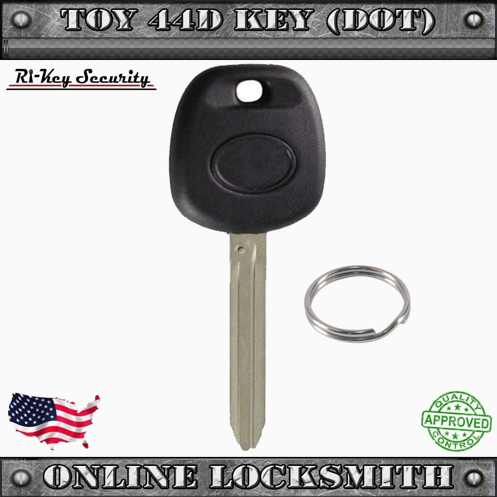 New Replacement Toyota 4D (08020) Uncut Transponder Ignition Car Key ...