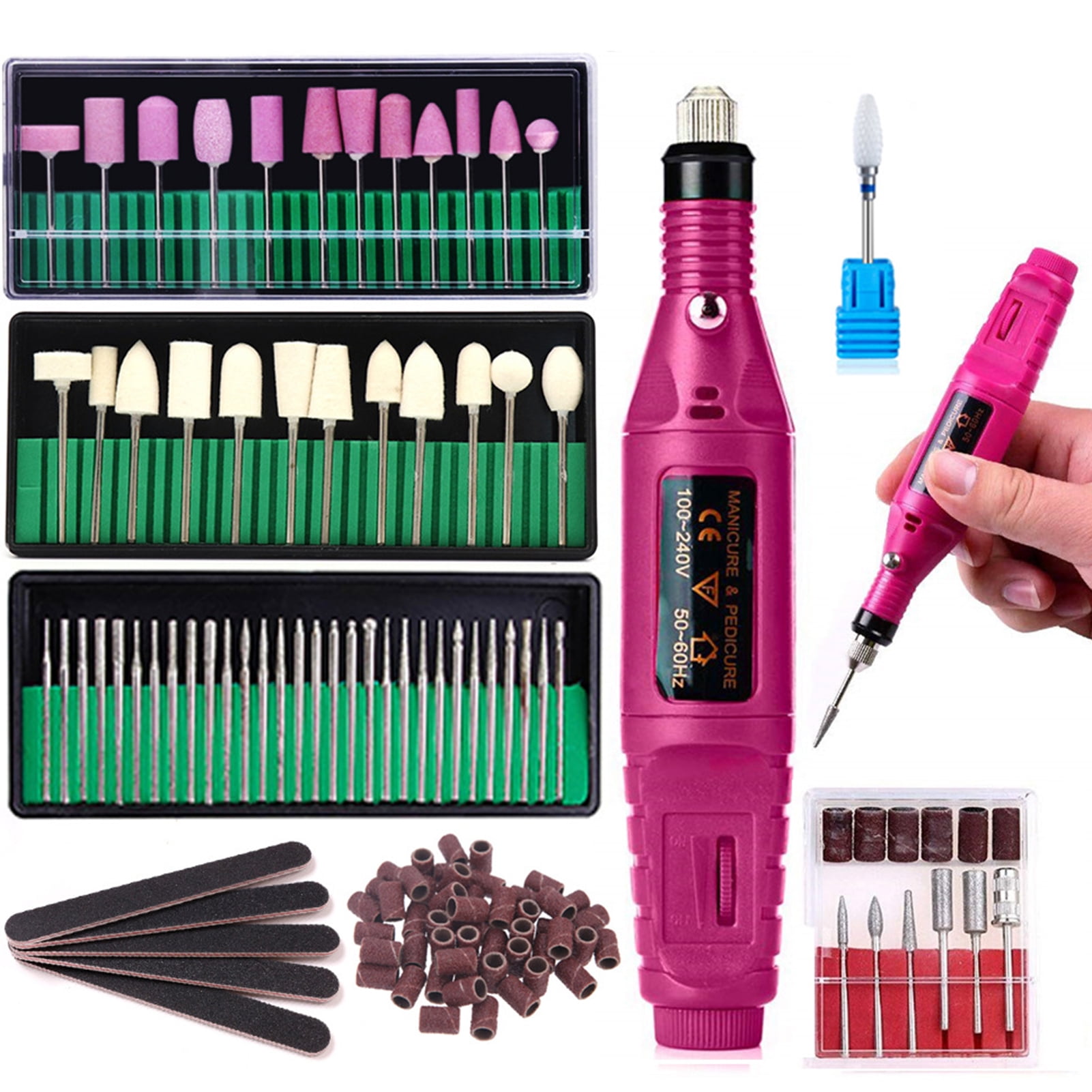 LA TALUS 1 Set Electric Nail Dill Machine Various Drill Bits USB Plug ...