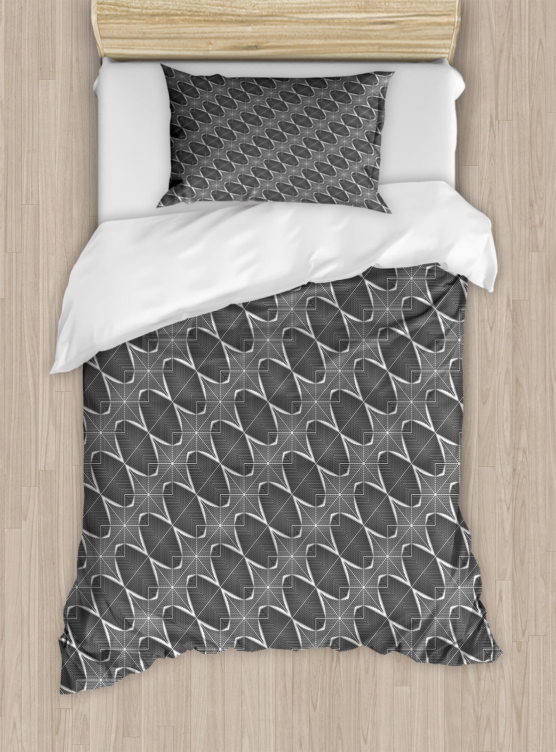 Abstract Duvet Cover Set Twin Size, Diagonal Design of Round Geometric ...