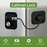 Volibel Refrigerator Lock, Childproof Adhesive Safety Lock, Black ...