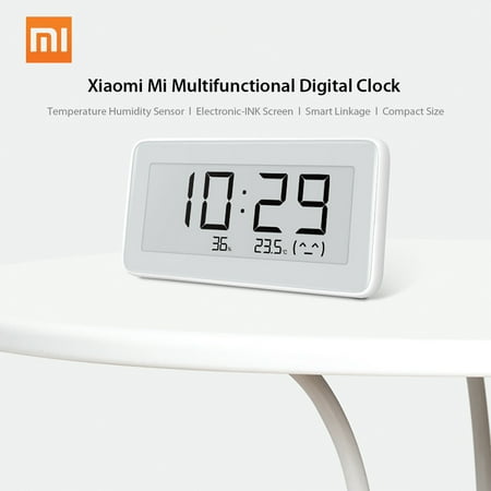 Mi Multifunctional Thermometer Pro Digital Clock Electronic-Ink Screen ...