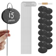 Navaris Slate Plant Labels (10 Pieces) - Set of 10 Natural Slate Garden ...