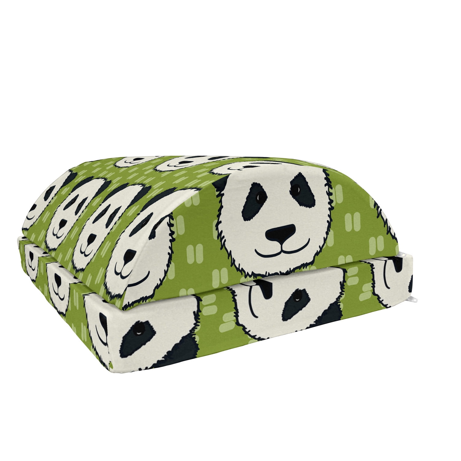 Panda Foot Rest, Cartoon Funny Hand Drawn Style Panda Bear Heads Animal ...