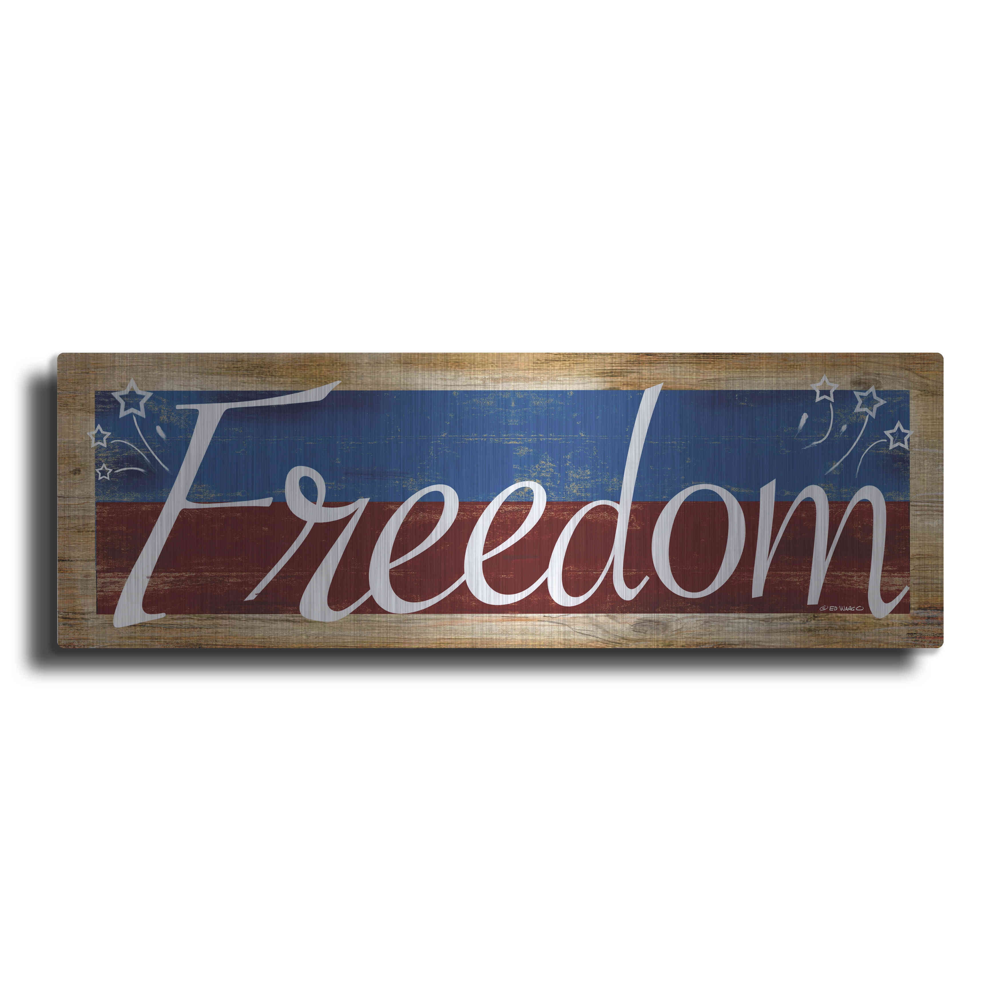 Luxe Metal Art 'Freedom' by Ed Wargo, Metal Wall Art, 36"x12" - Walmart.com