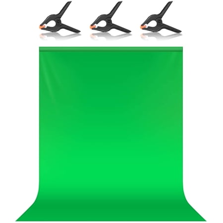 Neewer 5x6.5ft/1.5x2M Photography Green Backdrop Background, Solid Pure ...