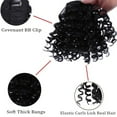 Human Hair Wig Curly Fringe Clips In With High Temperature Fiber ...