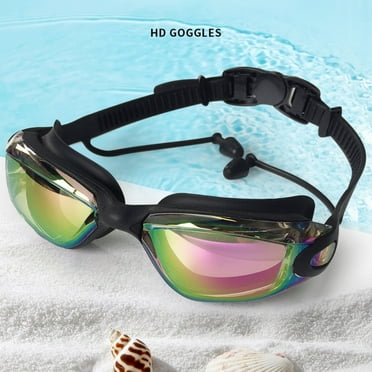 Swim Goggles 2 Pack Anti-Fog Waterproof Anti-UV Clear Vision Silicone ...