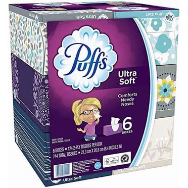 Puffs Facial Tissues 64ct | Paper tissues for retail outlets - Walmart ...
