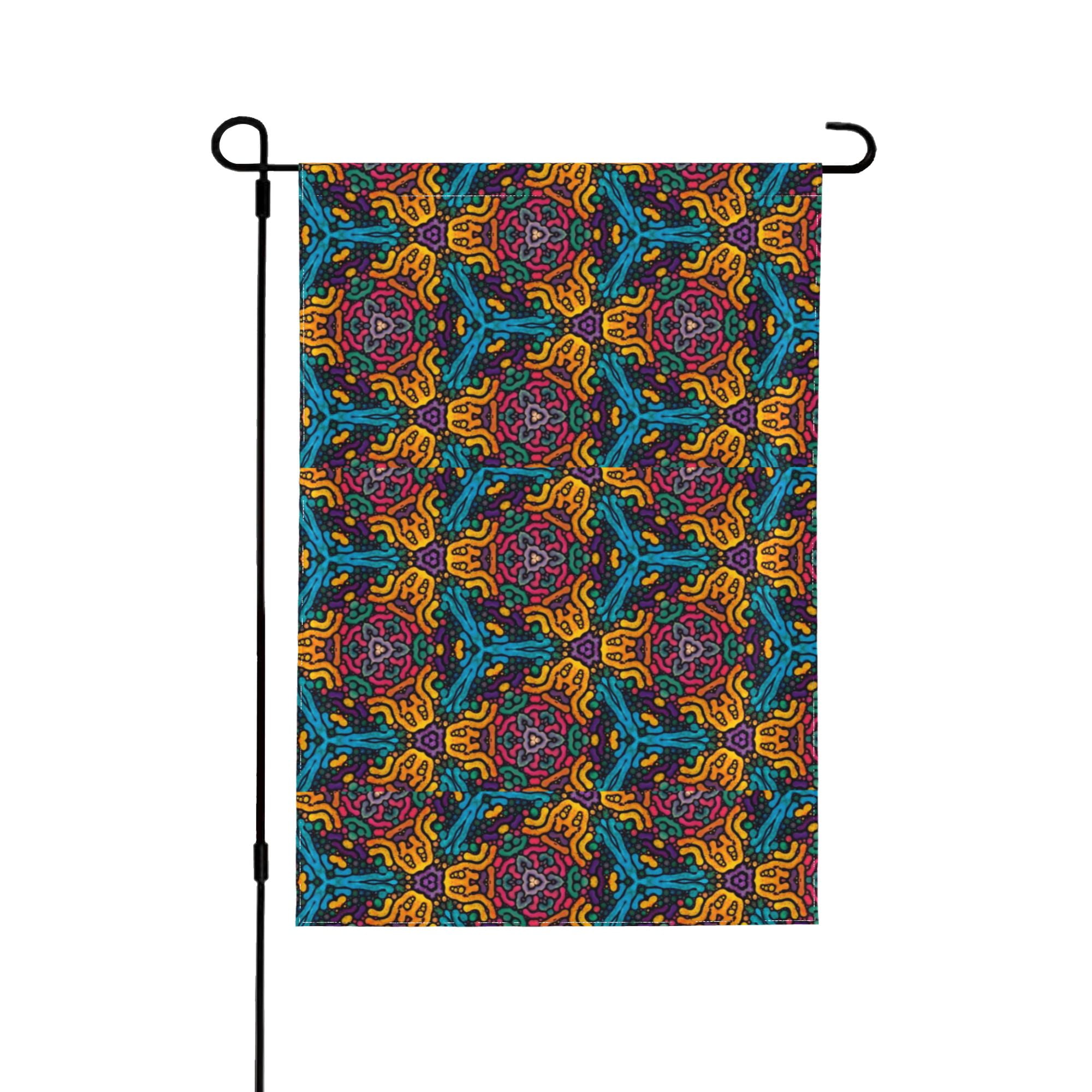XMXY Grubby Colors Kaleidoscope Pattern Garden Flags Double Sided ...