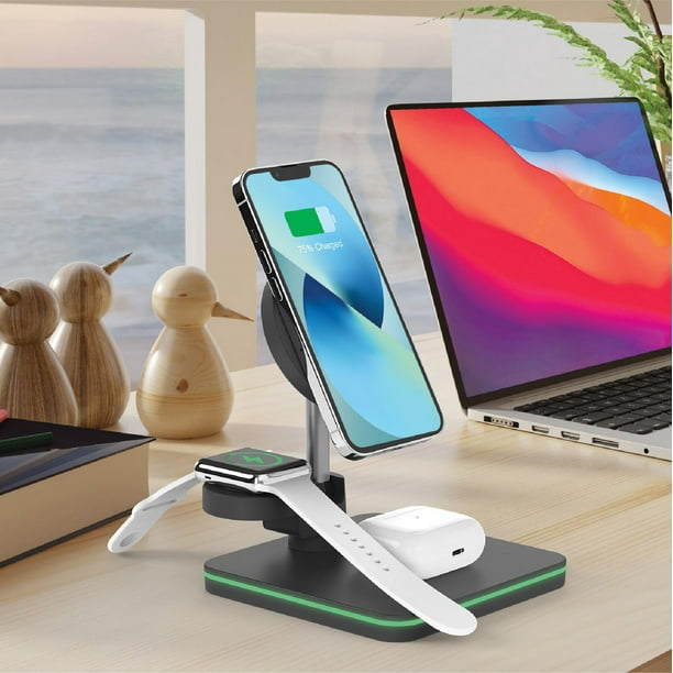Merkury 3-in-1 Magnetic Wireless Charging Station, Wireless Charging ...