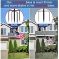 FIASON 2 Pack 9 FT Flag Pole Kit in Ground with 5 Pronges Base & Solar ...