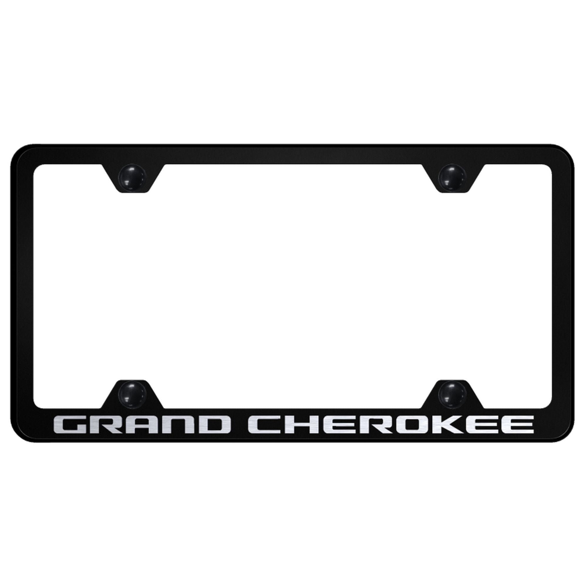 Jeep Grand Cherokee Laser Etched Logo Wide Body License Plate Frame ...
