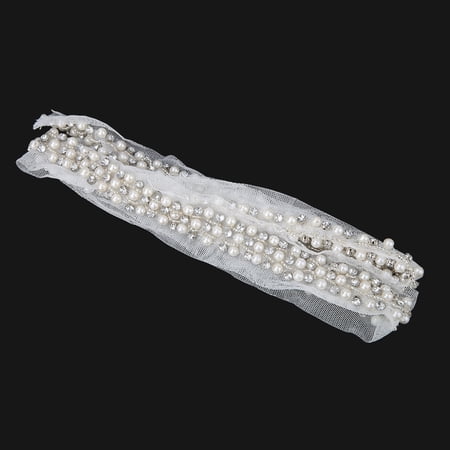 Pearl Embroidered Lace Trim1 Yard Artifical Pearl Pearl Trimming Ribbon ...