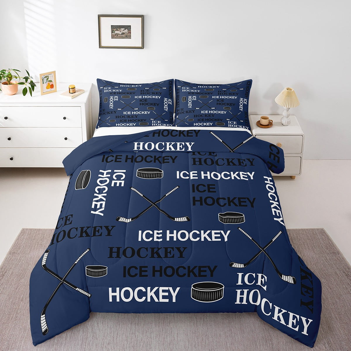 Click here for Erosebridal Teen Ice Hockey Bedding Sets Full With... prices