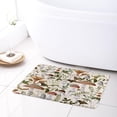 70s Mushroom Shower Curtain Sets, Various Mushrooms and Leaves on Beige ...