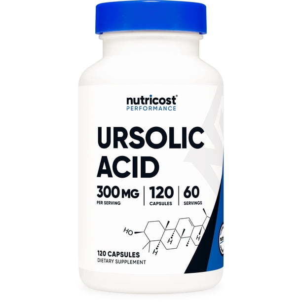 Nutricost Ursolic Acid 300mg, 120 Capsules - Non GMO, Gluten Free ...