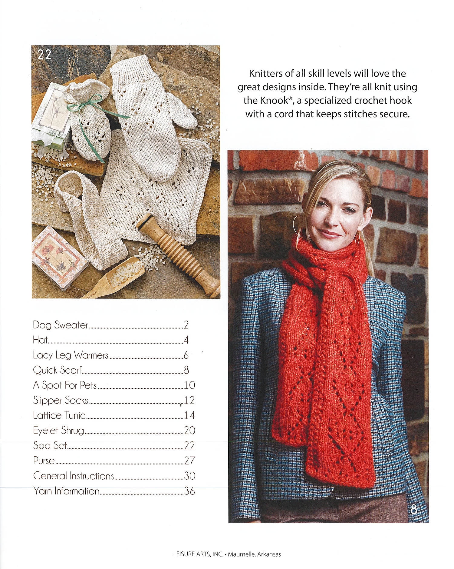 Leisure Arts Cozy Knits Made With The Knook Knitting Book - Walmart.com