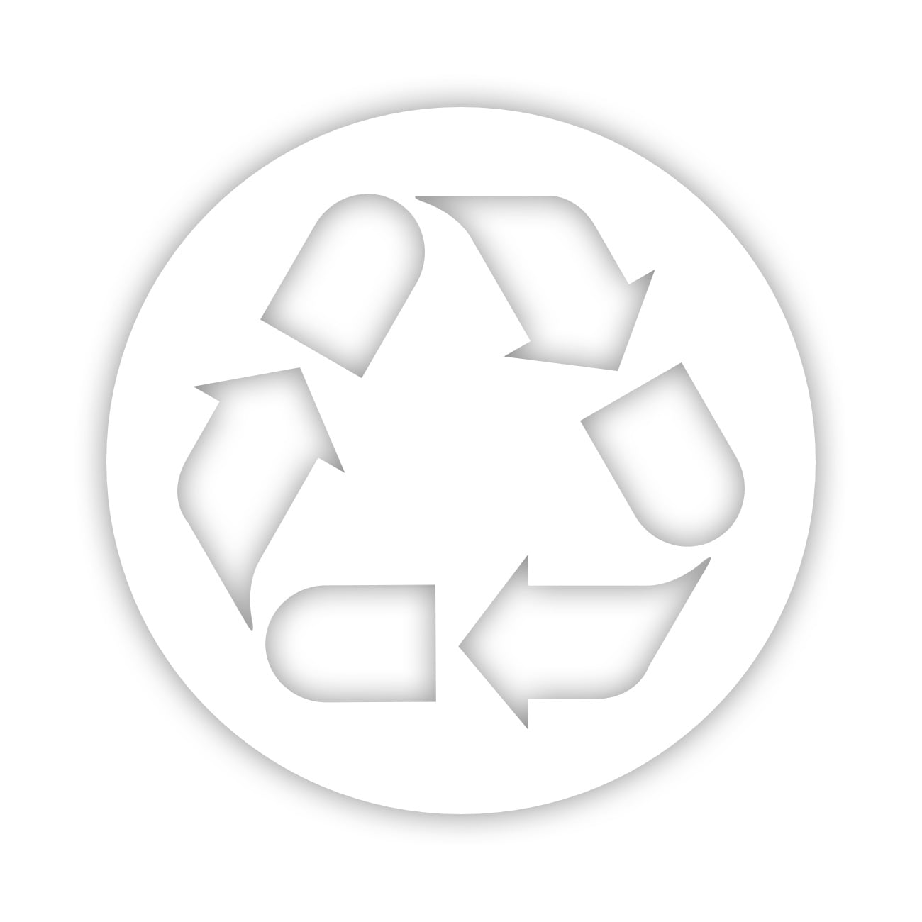 Recycle Symbol Sticker Decal Die Cut - Self Adhesive Vinyl ...