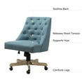 Armless Office Chair Adjustable Upholstered Swivel Task Vanity Chair ...