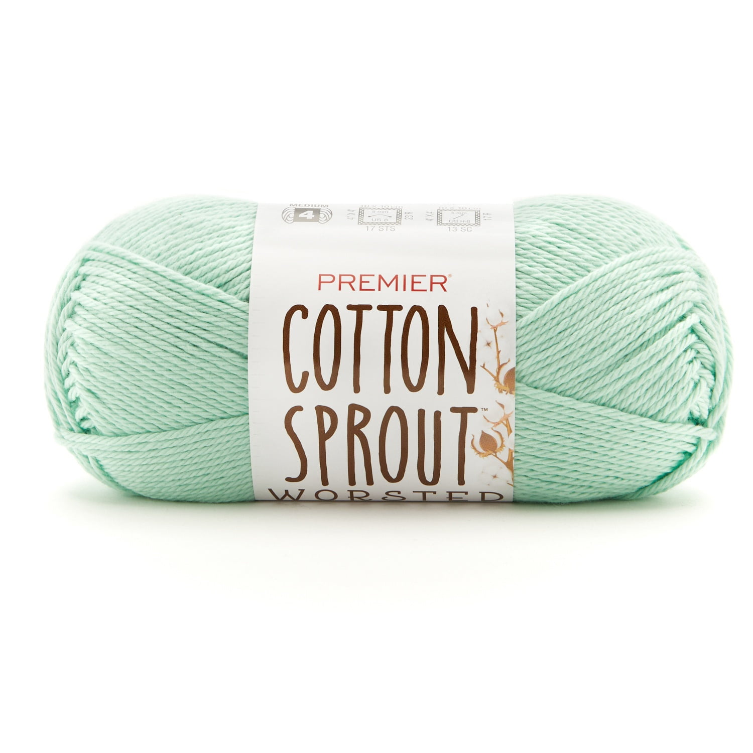 Premier Cotton Sprout Worsted Yarn-Mint - Walmart.com