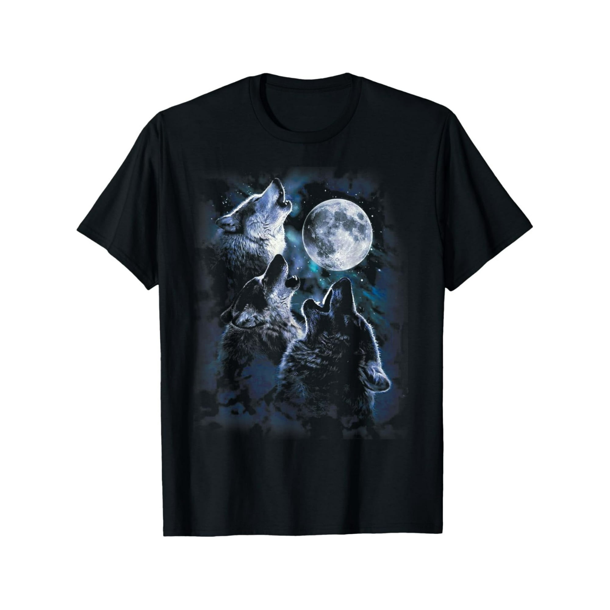 Generic Wolf Howling At The Moon T-Shirt Wildlife Wolves Lovers Men T-Shirt Tops Tee