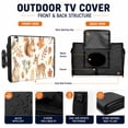 Autumn Theme Waterproof Outdoor TV Cover, Rustic Squirrel Rabbit Deer ...