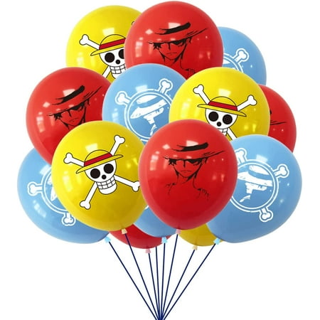 24pcs 12" One Piece Balloons, One Piece Birthday Decorations, One Piece ...