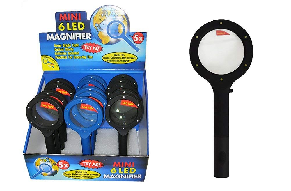 Diamond Visions 08-0637 6 Led Magnifying Glass Magnifier MultiPack in ...
