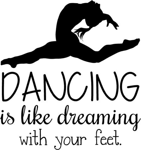 Vinyl Wall Decal: Dancing Decorative Wall Decals | Girl's Dance Sticker ...