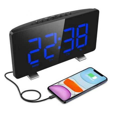 Digital Alarm Clock, Alarm Clocks for Bedrooms with FM Radio, Dual ...