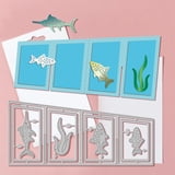 3D Fishing Cutting Dies Fish Shell Water Plants Die Cuts Summer ...
