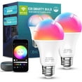 IYFFDFE-Smart Light Bulbs, 9W A19 E26 800LM WiFi Bluetooth LED Bulbs ...