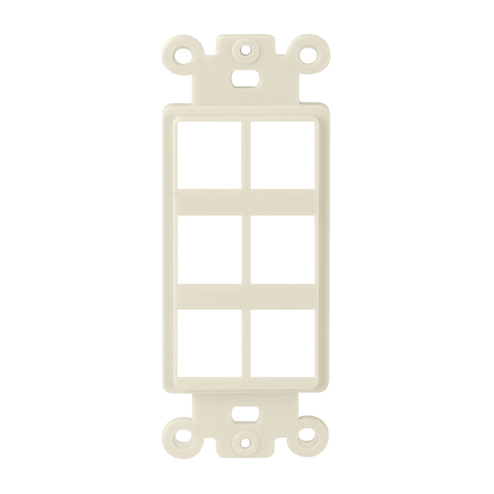 Construct Pro 6-Port Single Gang Keystone Decora Style Insert Strap ...
