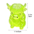 5 Colors Luminous Highland Cow Resin Figurine, Cute Glowing Craft ...