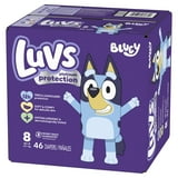 Luvs Platinum Protection Bluey Edition, Disposable Baby Diapers Size 8 ...