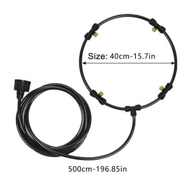 Outdoor Misting Fan Cooler Water Cooling Patio Mist Garden 4 Nozzle 3m ...