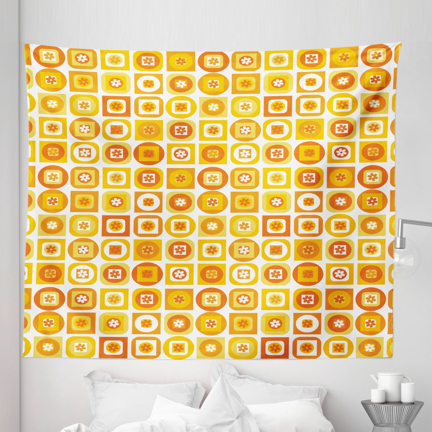 Floral Tapestry, Cubes Squares Geometric Botany Art Rhythmic ...