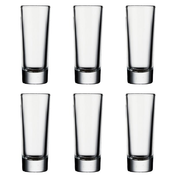 6 copas de vino pequeñas, base gruesa, transparente, whisky, tequila ...