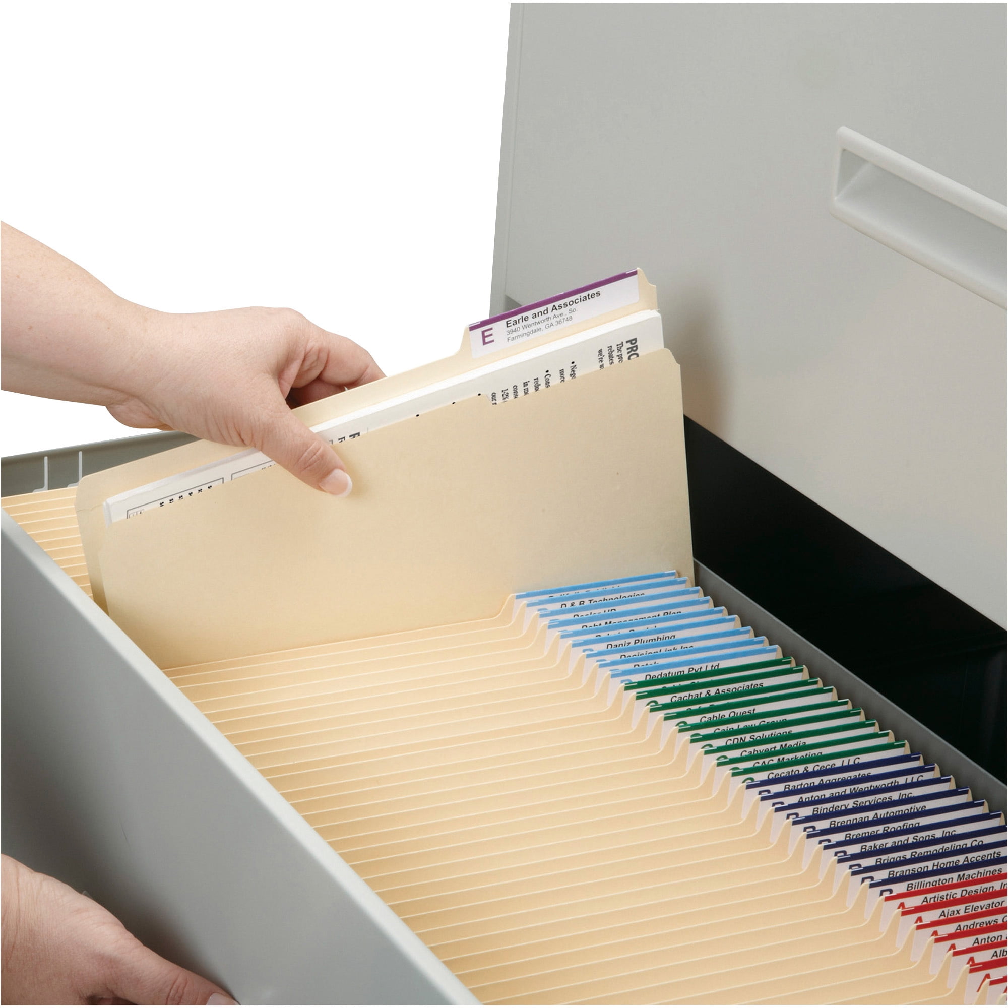 Smead, SMD10337, File Folders with Reinforced Tab, 100 / Box, Manila