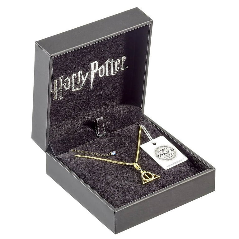 Deathly Hallows Gold Plated Sterling Silver Necklace with Crystals Walmart