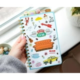 Friends Themed 5-Tab Spiral Notebook Journal with Doodle Icons, Perfect ...
