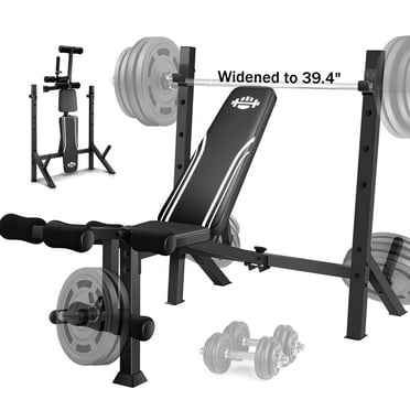 VIBESPARK 900LBS 6-in-1 Workout Bench, Adjustable Weight Bench Press Set with Leg Extension ...